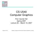 PPT - Computer Graphics 2 Lecture 13: Ray-Tracing Techniques PowerPoint ...