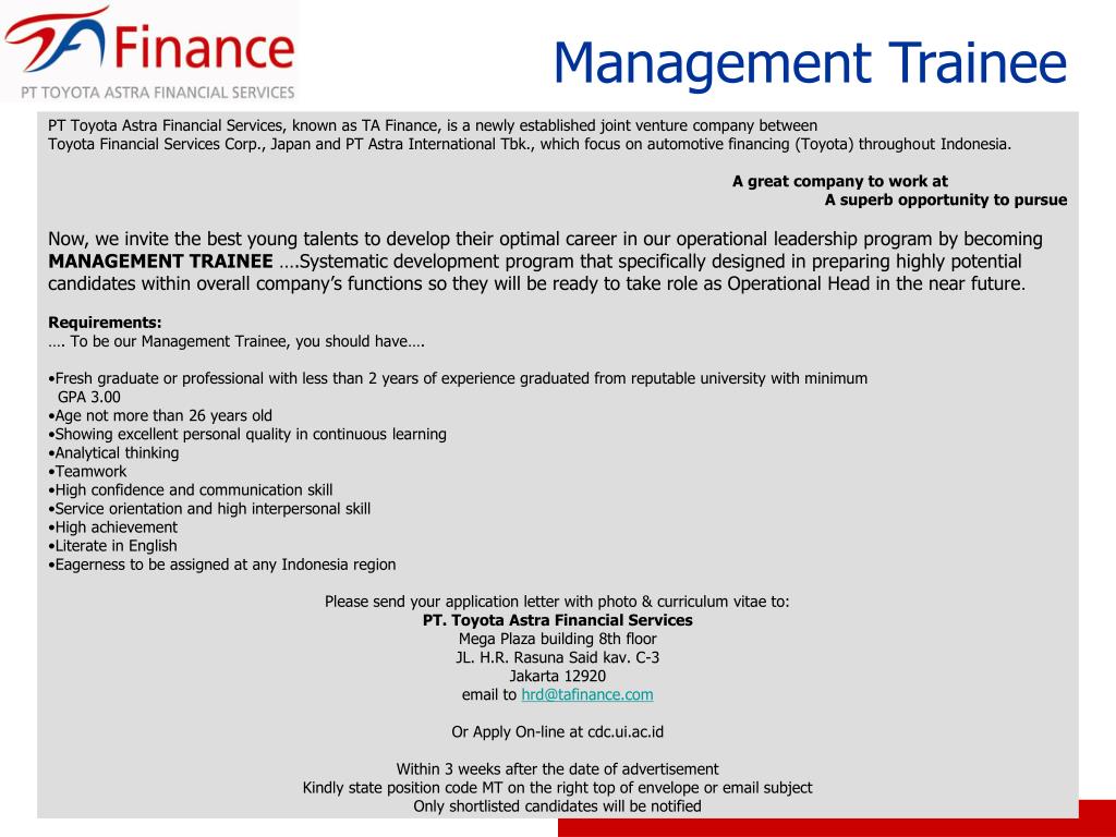 PPT - Management Trainee PowerPoint Presentation, free download - ID ...