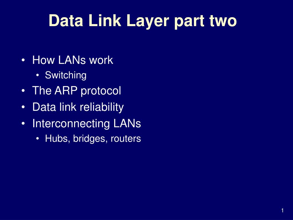 PPT - Data Link Layer part two PowerPoint Presentation, free download ...