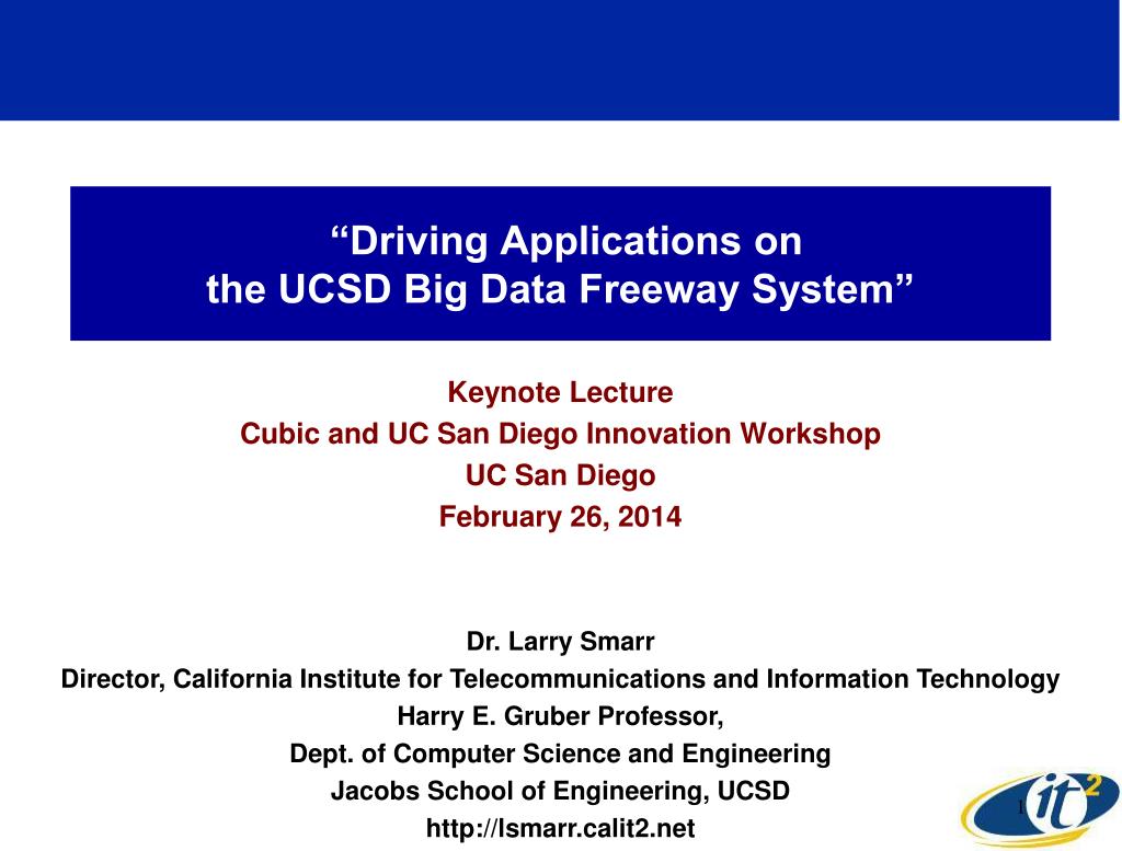 PPT - Enhancing Data Analysis through the UCSD Big Data Freeway System ...