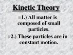 PPT - Kinetic Particle Theory (Kinetic Model of Matter) PowerPoint ...