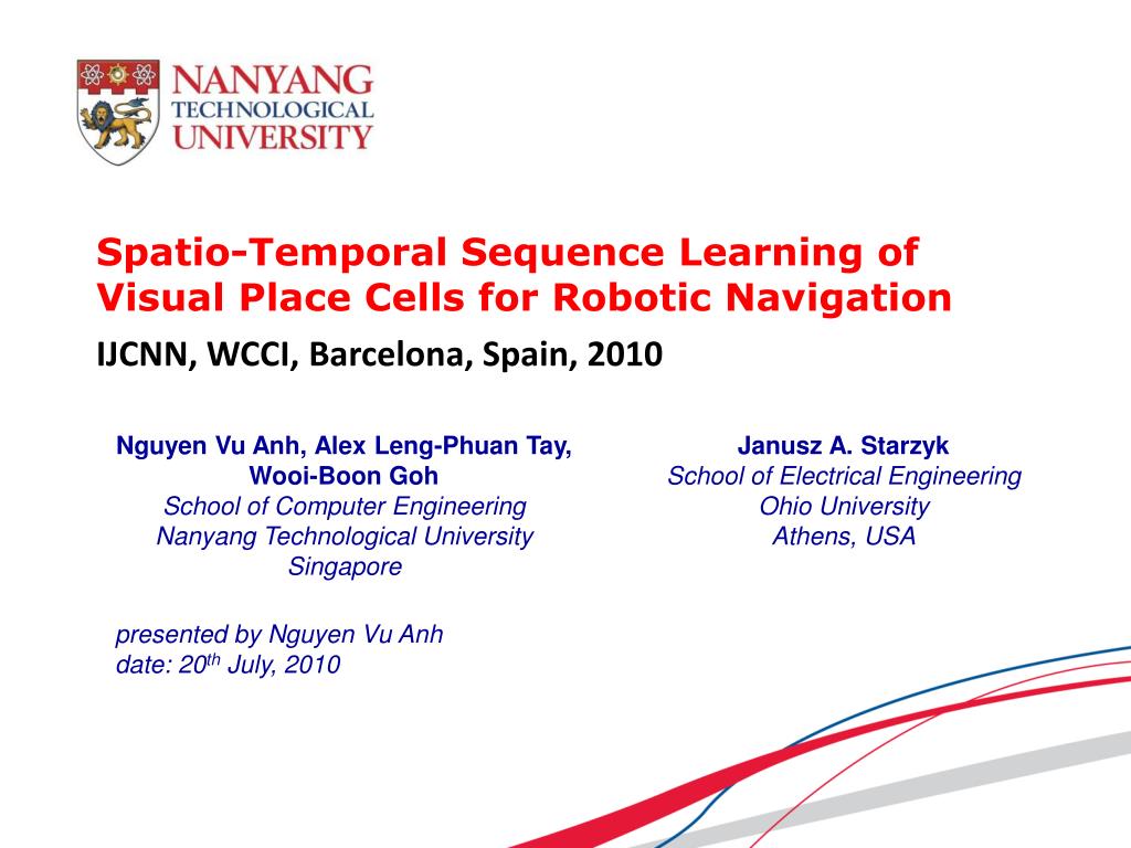PPT - Spatio-Temporal Sequence Learning of Visual Place Cells for Robotic Navigation PowerPoint ...