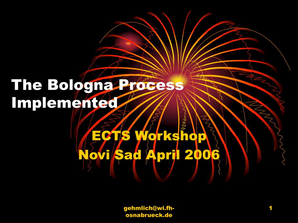 PPT - The Bologna Process Implemented PowerPoint Presentation, free ...