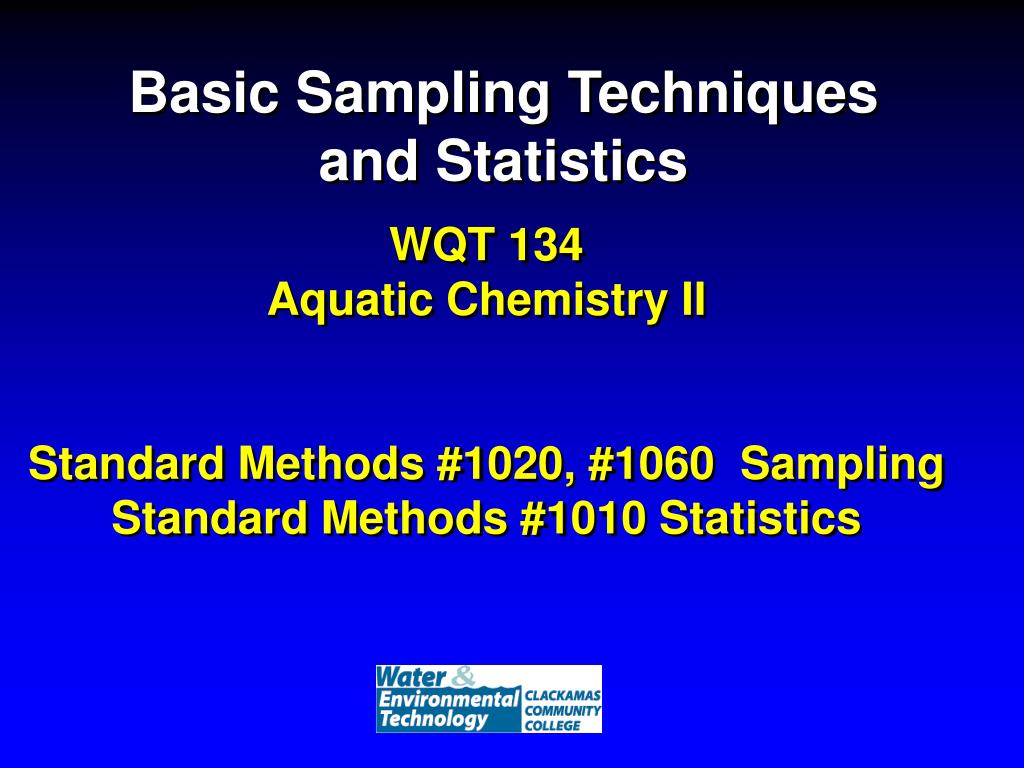PPT - Basic Sampling Techniques and Statistics PowerPoint Presentation ...