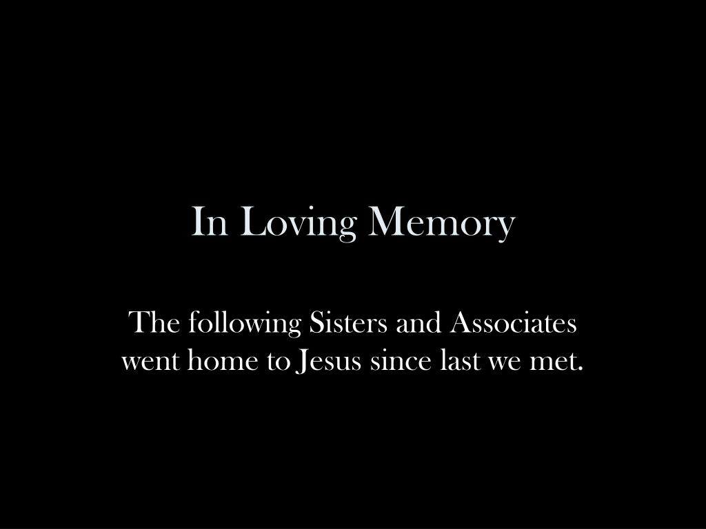 PPT - In Loving Memory PowerPoint Presentation, free download - ID:3339710