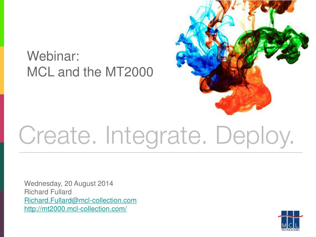 PPT - Webinar: MCL and the MT2000 PowerPoint Presentation, free ...