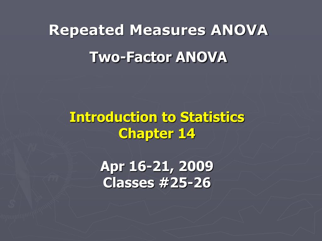 Ppt Repeated Measures Anova Two Factor Anova Powerpoint Presentation 0163
