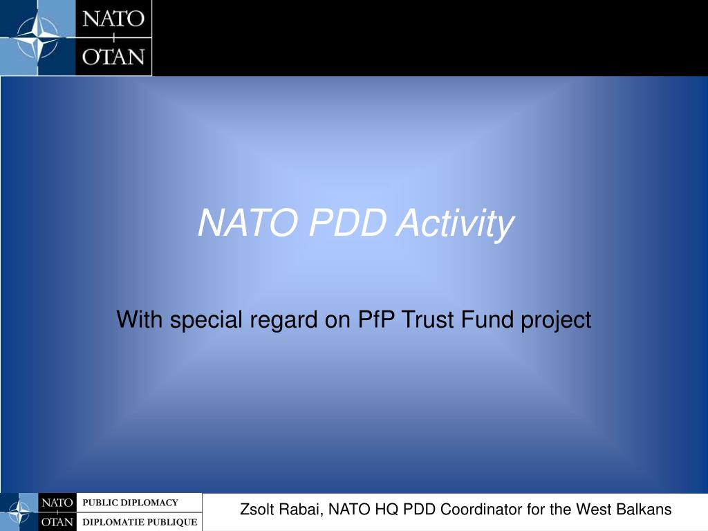 PPT - NATO PDD Activity PowerPoint Presentation, free download - ID:3351857