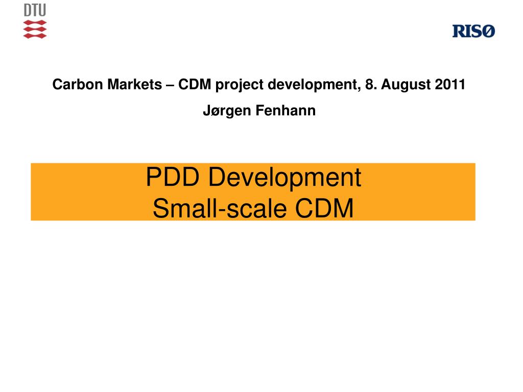 PPT - PDD Development Small-scale CDM PowerPoint Presentation, free ...