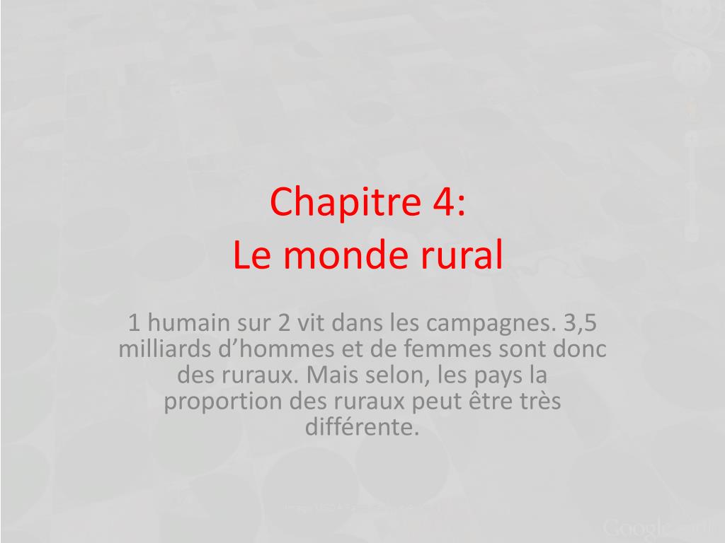 PPT - Chapitre 4: Le monde rural PowerPoint Presentation, free download ...