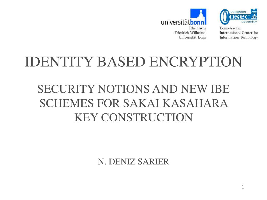 PPT - IDENTITY BASED ENCRYPTION PowerPoint Presentation, free download ...
