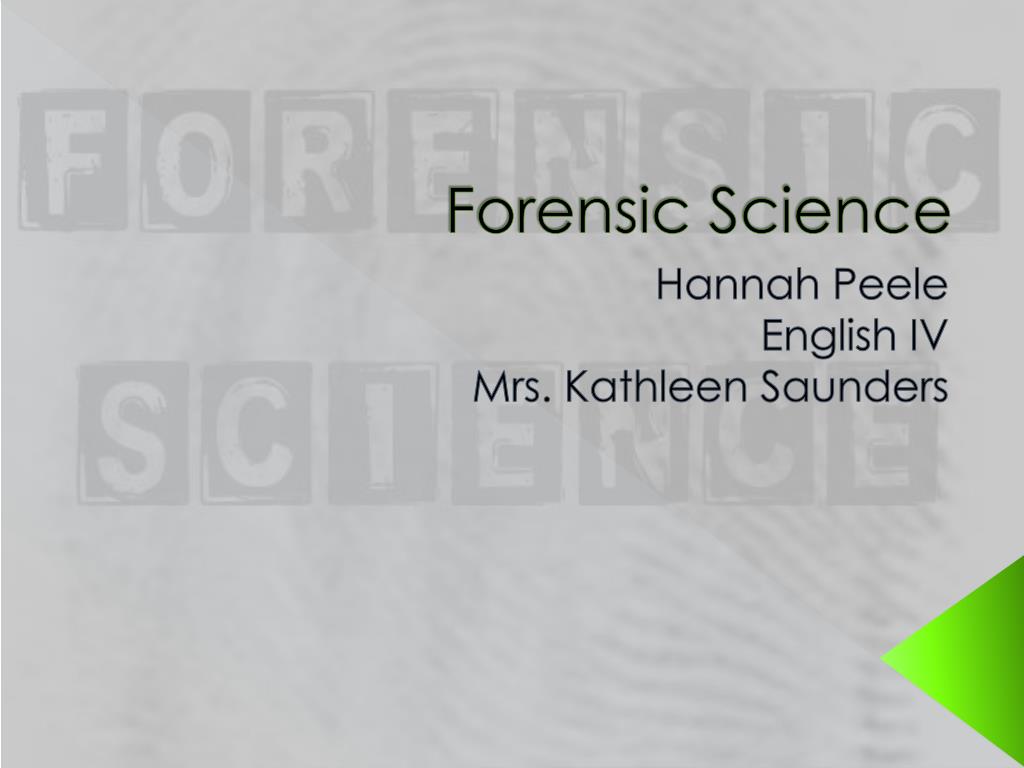 PPT - Forensic Science PowerPoint Presentation, free download - ID:3355134