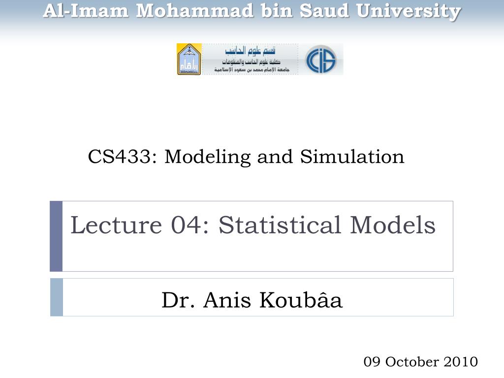 PPT - CS433: Modeling and Simulation PowerPoint Presentation, free ...