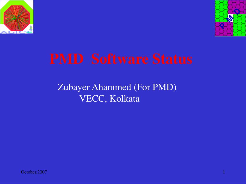 PPT - PMD Software Status PowerPoint Presentation, free download - ID ...
