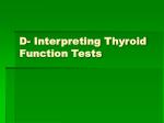 PPT - Thyroid Function Tests PowerPoint Presentation, free download ...