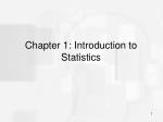 PPT - Chapter 1 Introduction to Statistics and Data Collection ...