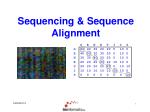PPT - Sequencing a genome and Basic Sequence Alignment PowerPoint Presentation - ID:2667622