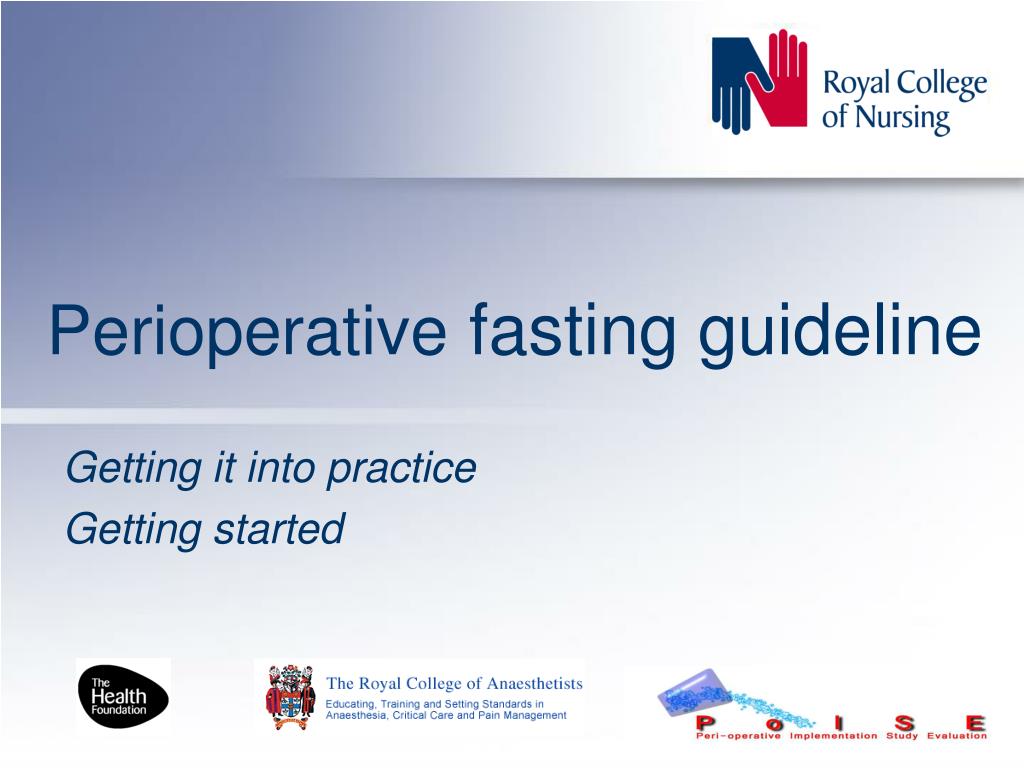 PPT - Perioperative fasting guideline PowerPoint Presentation, free ...