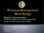 PPT - Personal Management Merit Badge PowerPoint Presentation, free ...