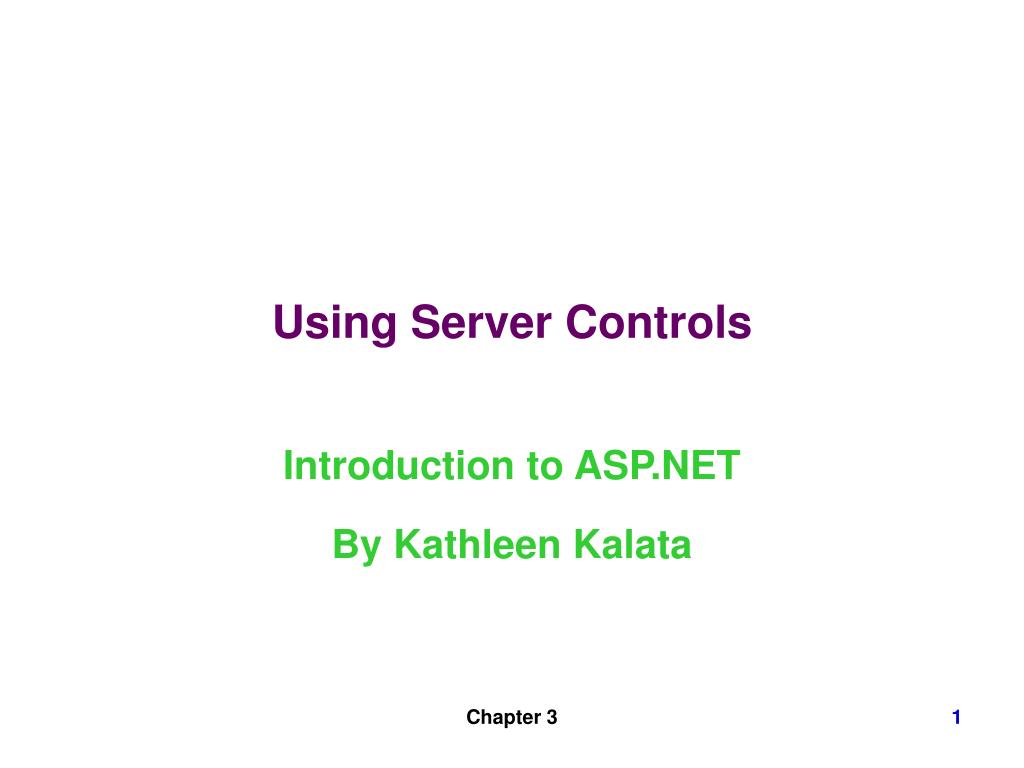 PPT - Using Server Controls PowerPoint Presentation, free download - ID ...