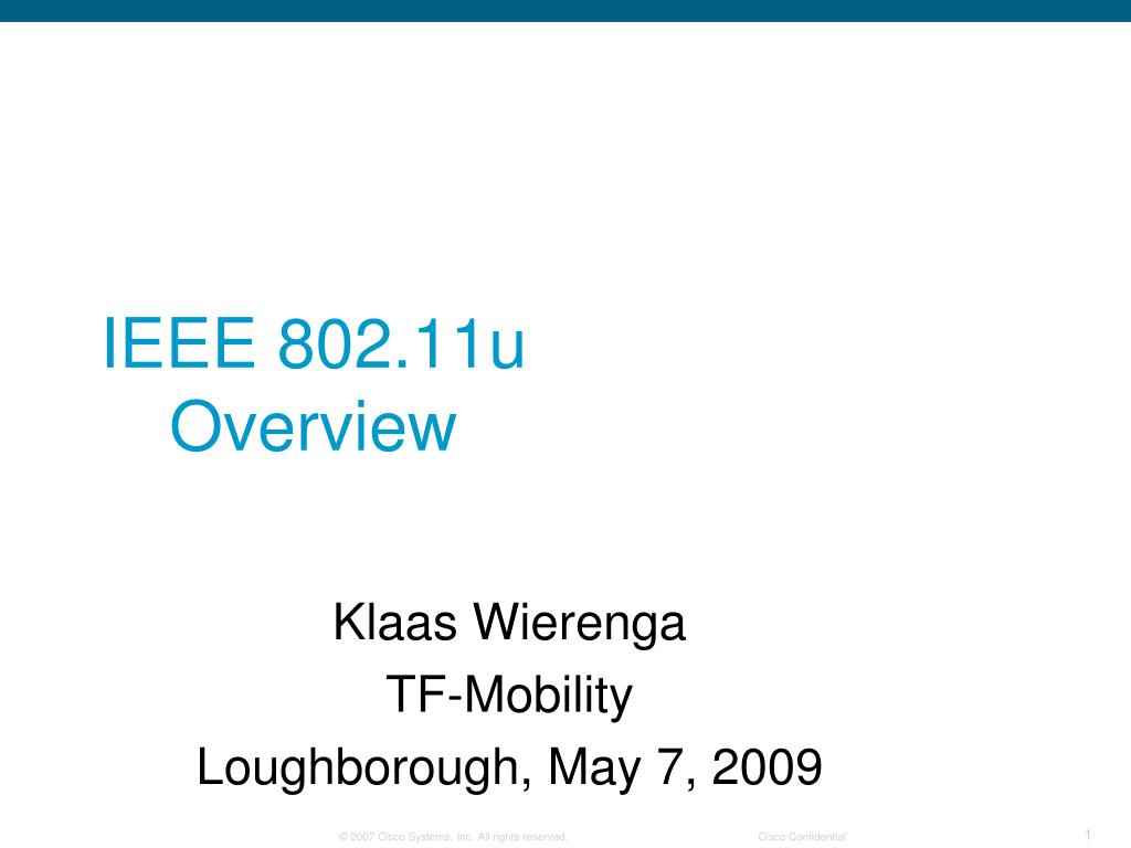 PPT - IEEE 802.11u Overview PowerPoint Presentation, free download - ID ...