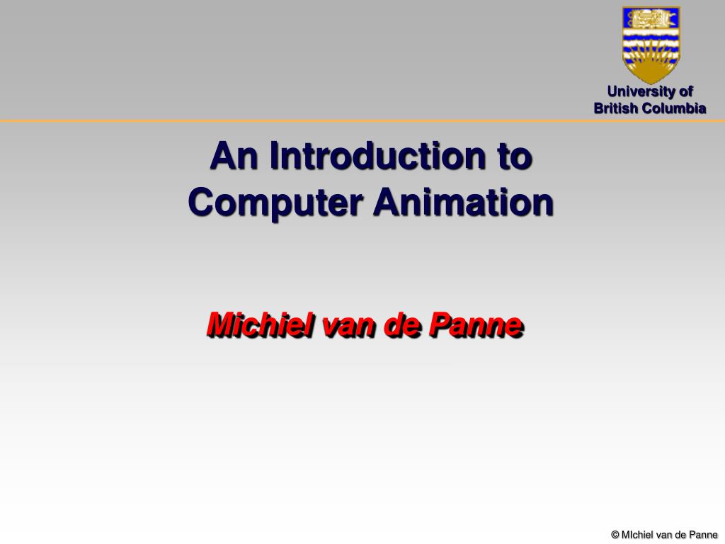 Ppt An Introduction To Computer Animation Powerpoint Presentation 3042