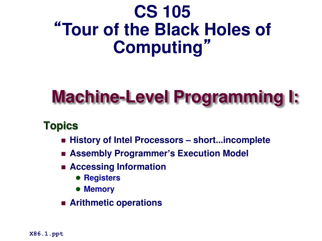 PPT - Journey through Intel Processor Evolution: A Comprehensive Look at x86 Architecture ...