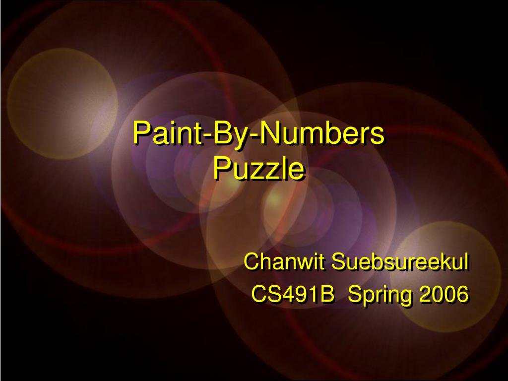 PPT - Paint-By-Numbers Puzzle Solver Using Java and Advanced Imaging ...