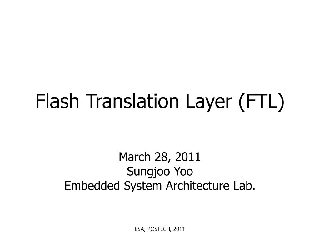 PPT - Flash Translation Layer (FTL) PowerPoint Presentation, free ...