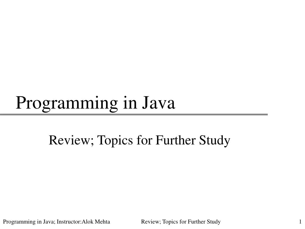 PPT - Programming in Java PowerPoint Presentation, free download - ID ...