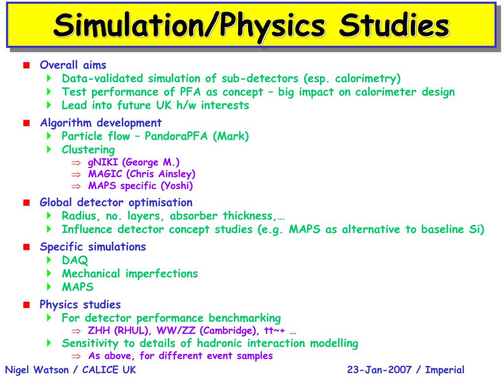 PPT - Simulation/Physics Studies PowerPoint Presentation, free download ...