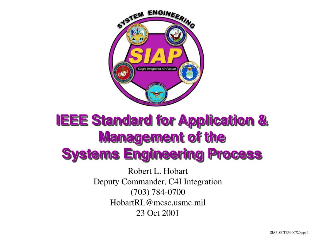 PPT - IEEE Standard for Application & Management of the Systems ...