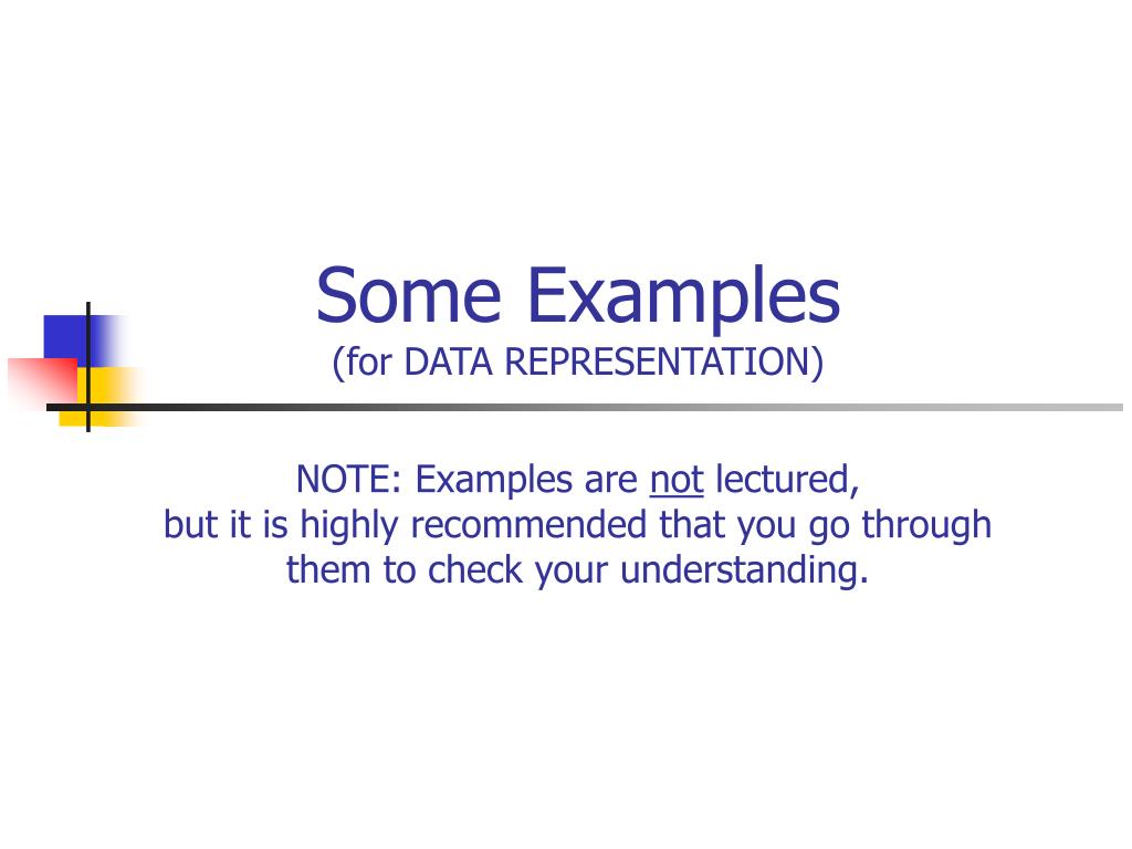 PPT - Some Examples (for DATA REPRESENTATION) PowerPoint Presentation ...