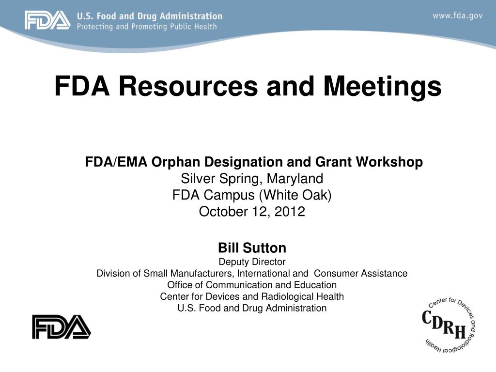 PPT - FDA Resources and Meetings PowerPoint Presentation, free download ...