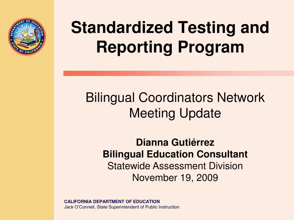 PPT - Standardized Testing and Reporting Program PowerPoint ...