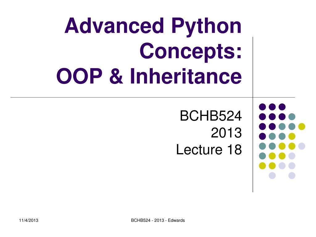Ppt Advanced Python Concepts Oop And Inheritance Powerpoint 7998