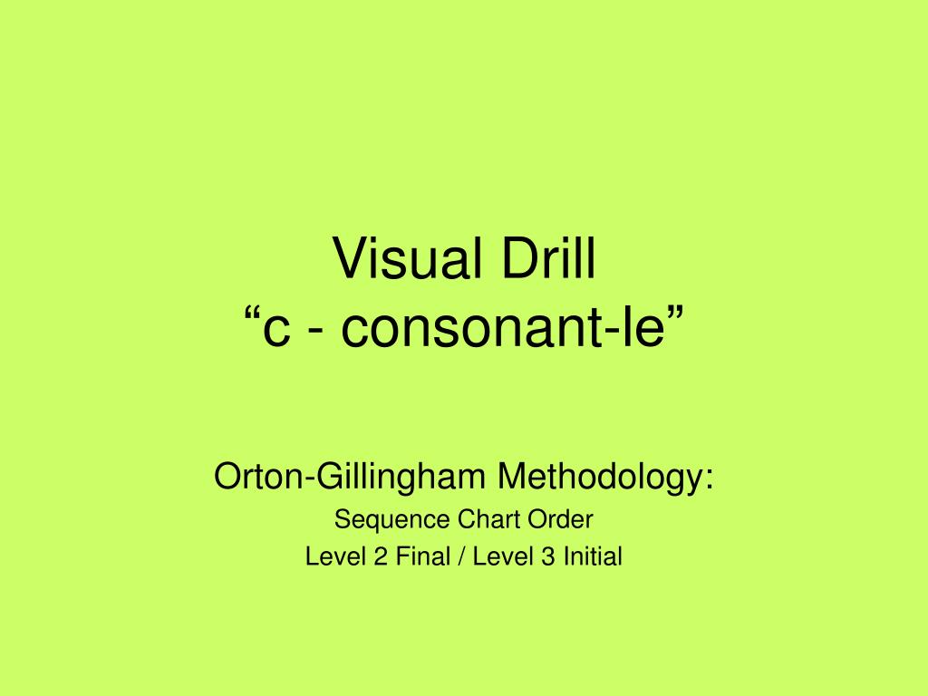 PPT - Visual Drill “c - consonant-le” PowerPoint Presentation, free ...