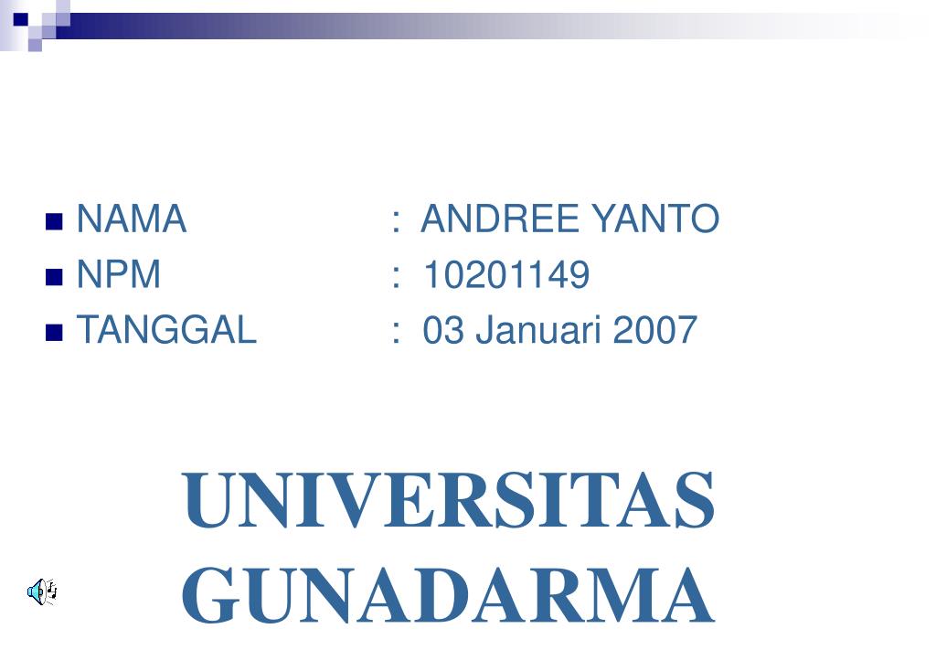 PPT - UNIVERSITAS GUNADARMA PowerPoint Presentation, free download - ID ...