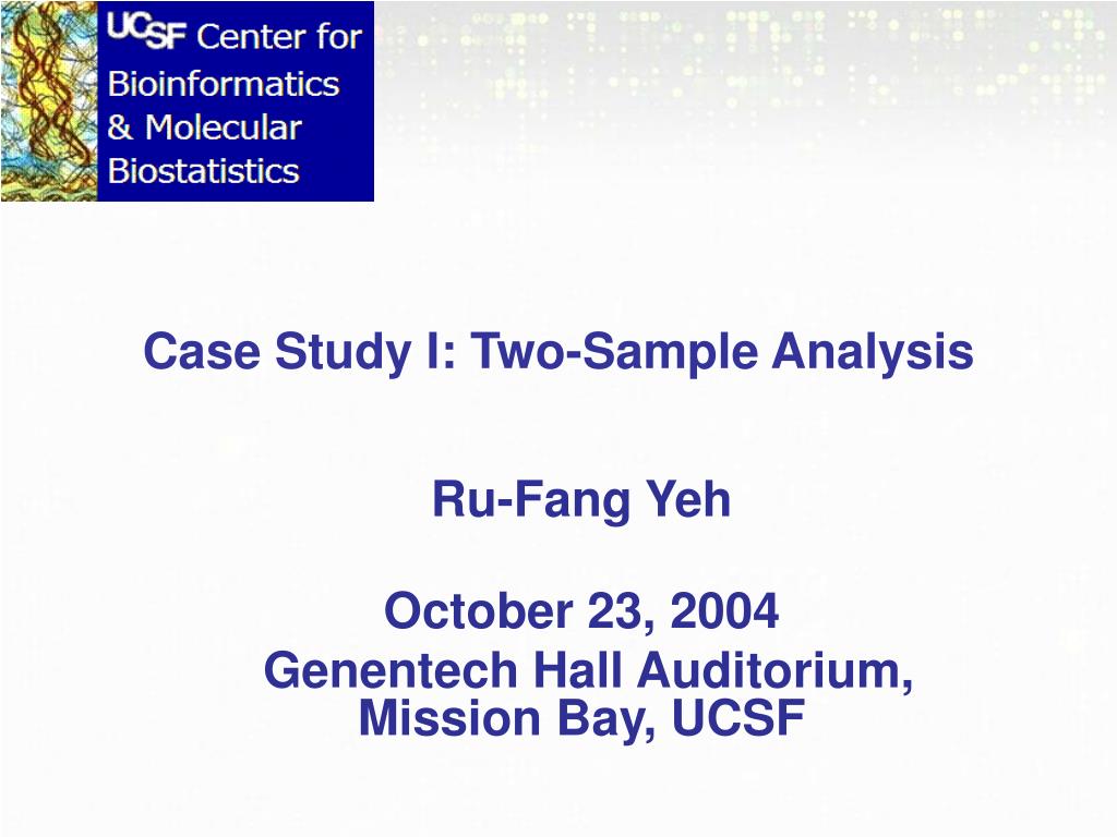 PPT - Case Study I: Two-Sample Analysis PowerPoint Presentation, free ...