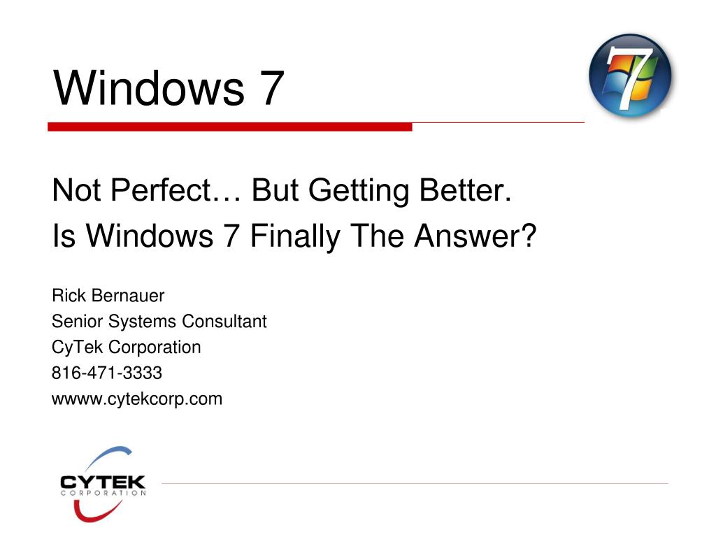 PPT - Windows 7 PowerPoint Presentation, free download - ID:3385797