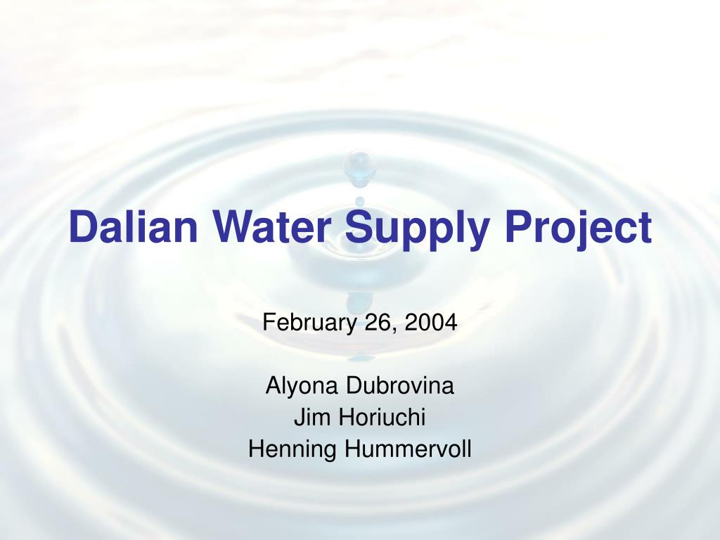 PPT - Dalian Water Supply Project PowerPoint Presentation, free ...
