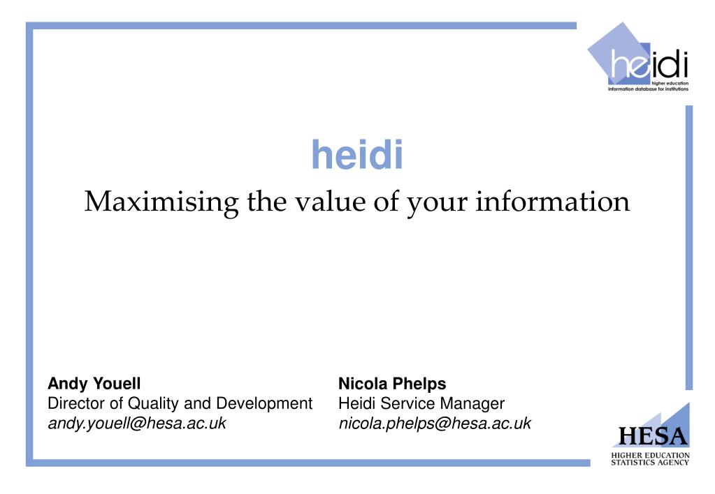 PPT - heidi PowerPoint Presentation, free download - ID:3388221