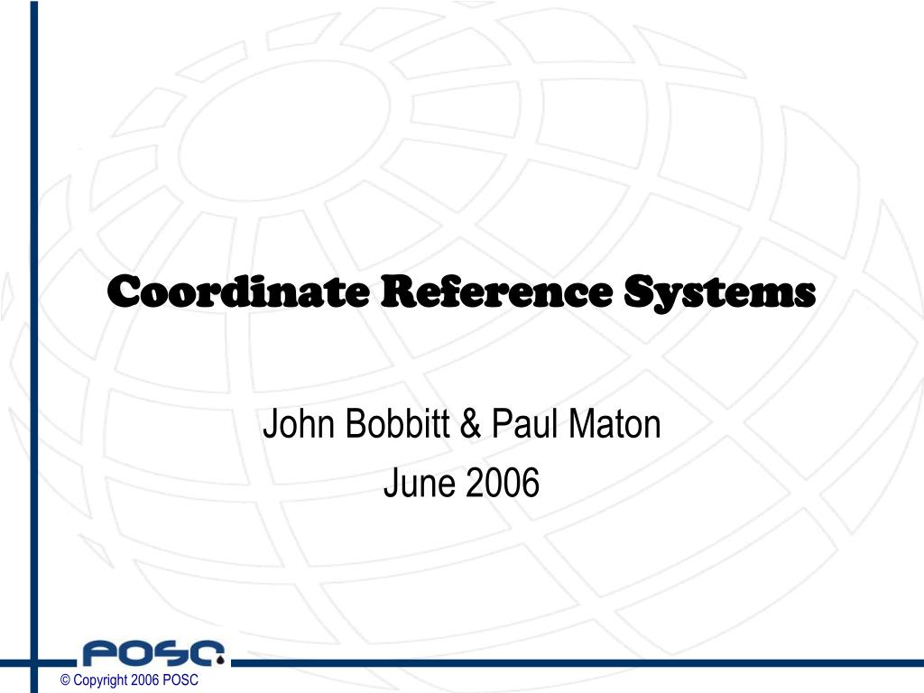 PPT - Coordinate Reference Systems PowerPoint Presentation, free ...