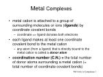 PPT - Metal Complexes -- Chapter 24 PowerPoint Presentation, free ...