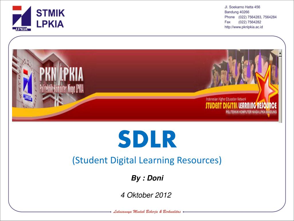 PPT - SDLR (Student Digital Learning Resources) PowerPoint Presentation ...