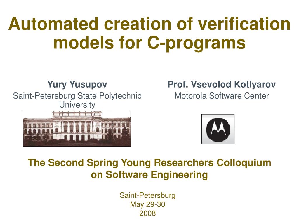 PPT - Automated creation of verification models for C-programs ...