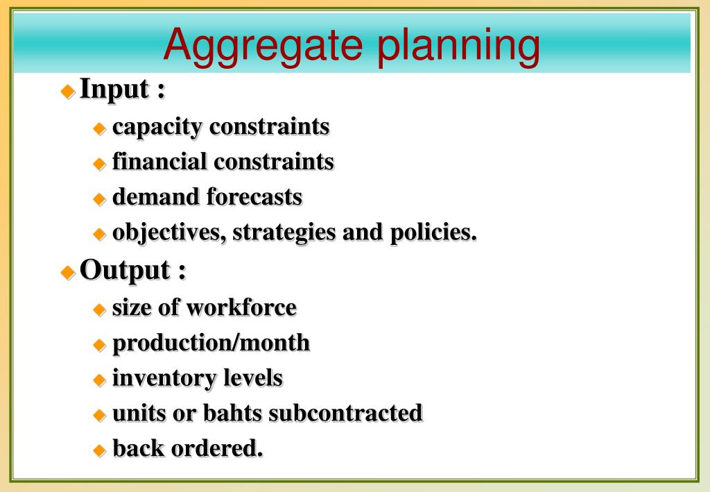 PPT - Aggregate planning PowerPoint Presentation, free download - ID ...