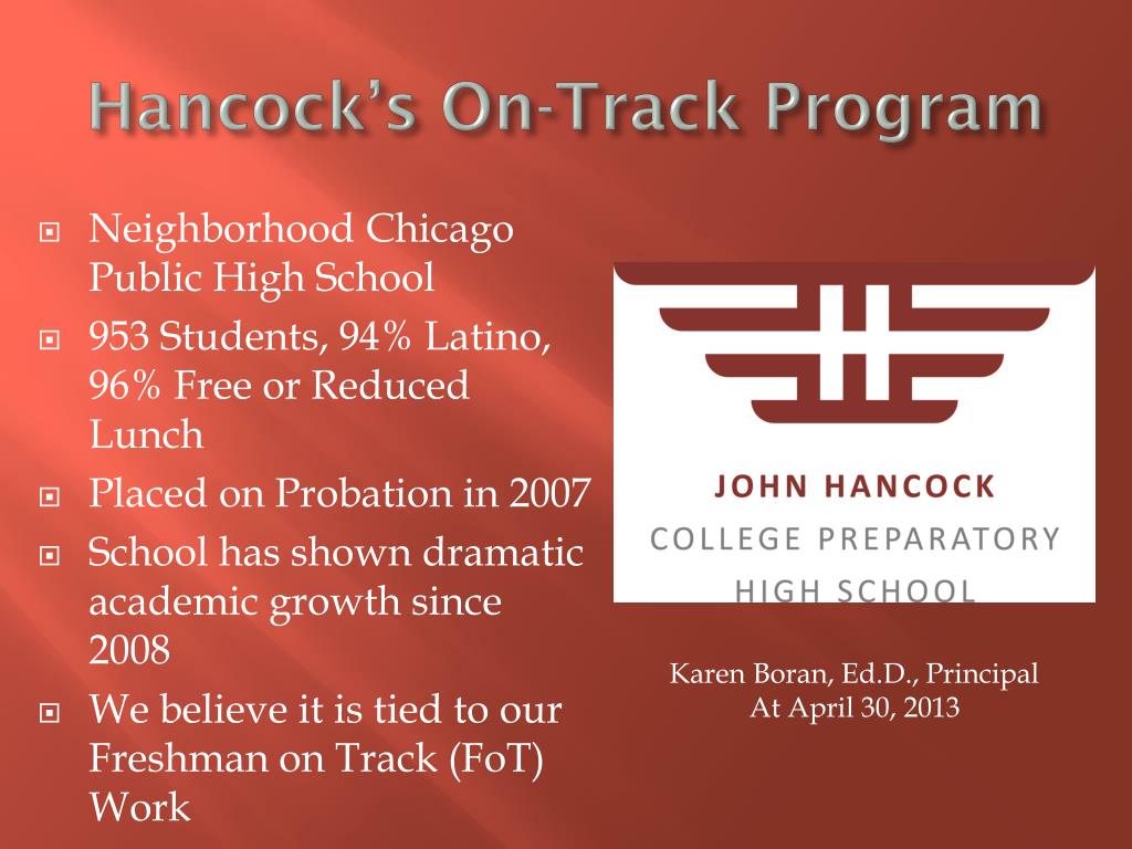 PPT - Hancock’s On-Track Program PowerPoint Presentation, free download ...