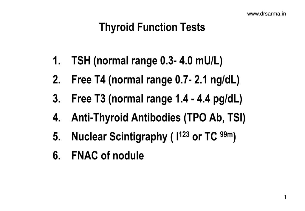 PPT - Thyroid Function Tests PowerPoint Presentation, free download ...