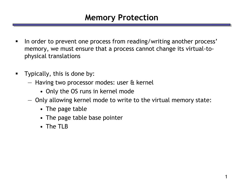 PPT - Memory Protection PowerPoint Presentation, free download - ID:3402707